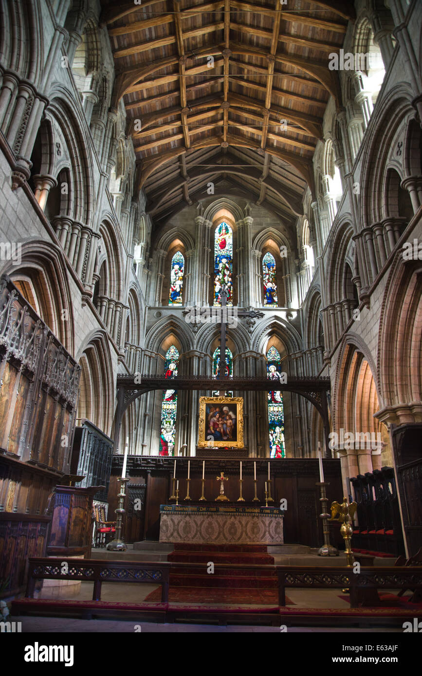Hexham Abbey in Northumberland, there has been a church on the site for ...