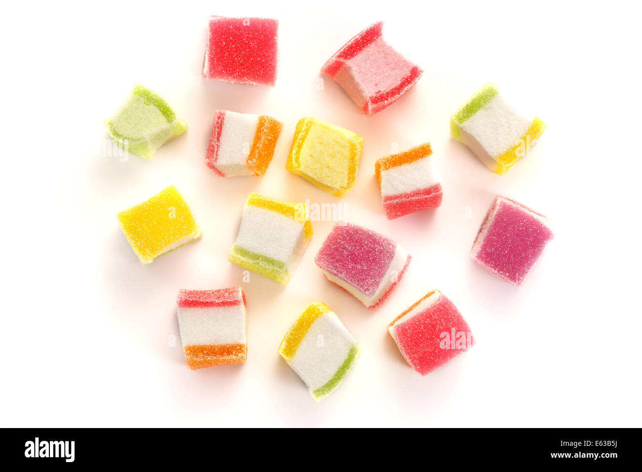 Candy cube on white background Stock Photo - Alamy
