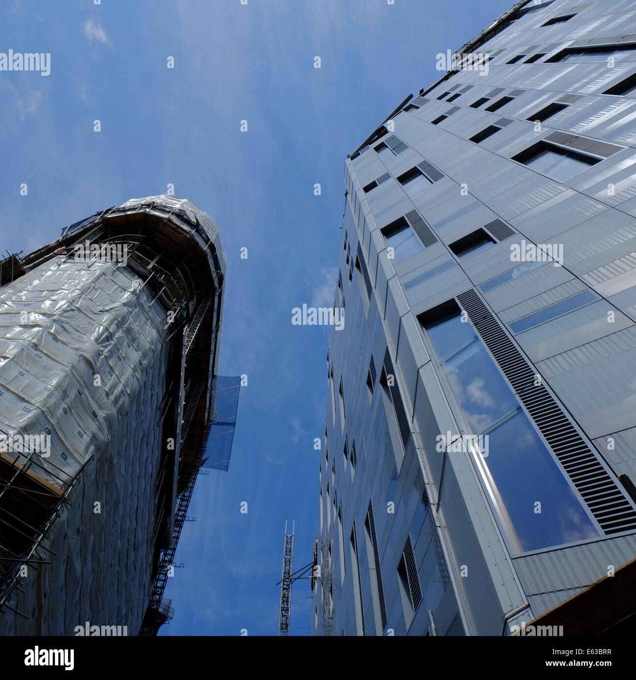 construction of high rise buildings in East London Stock Photo - Alamy