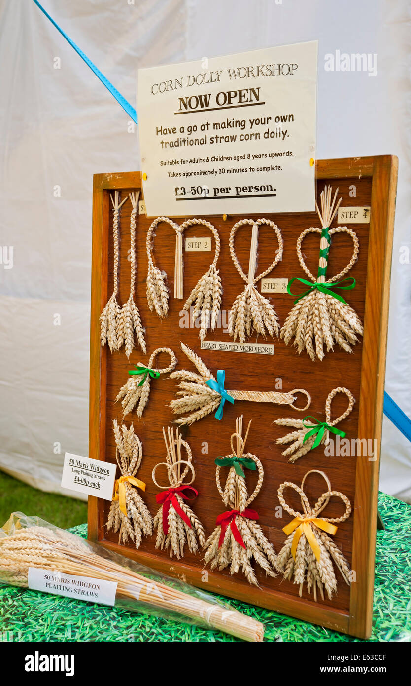 Framed display of traditional straw corn dolly dollies Driffield ...