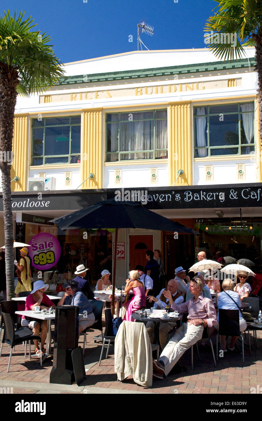 Art deco building at Napier in the Hawke's Bay Region, North Island ...