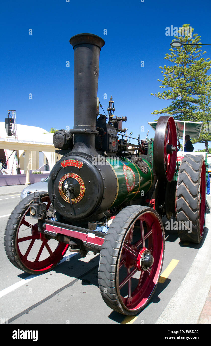 Steam powered tractor at Napier in the Hawke's Bay Region, North Island ...