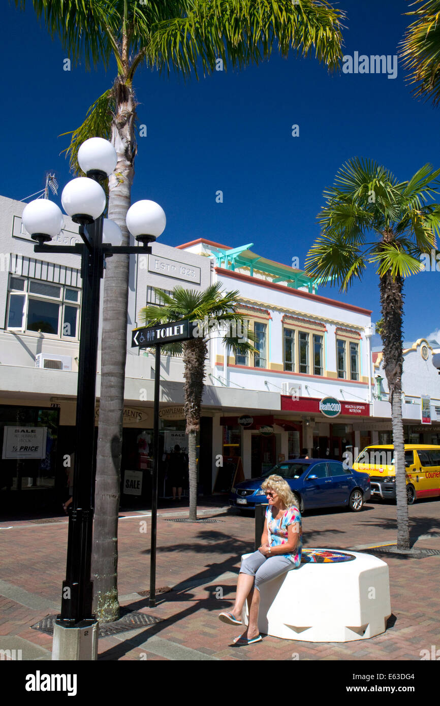 Art deco building at Napier in the Hawke's Bay Region, North Island ...