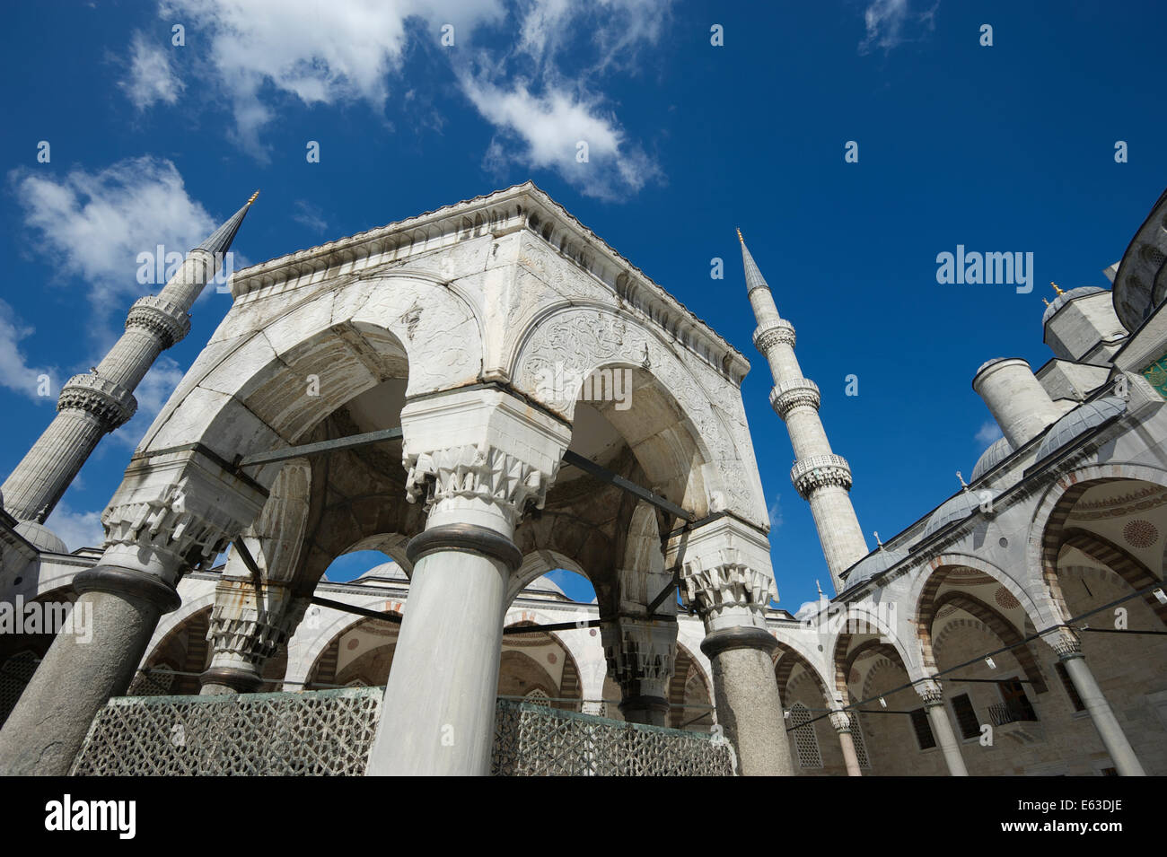 Blue Mosque in Istanbul Turkey with Islamic architecture view from the ...