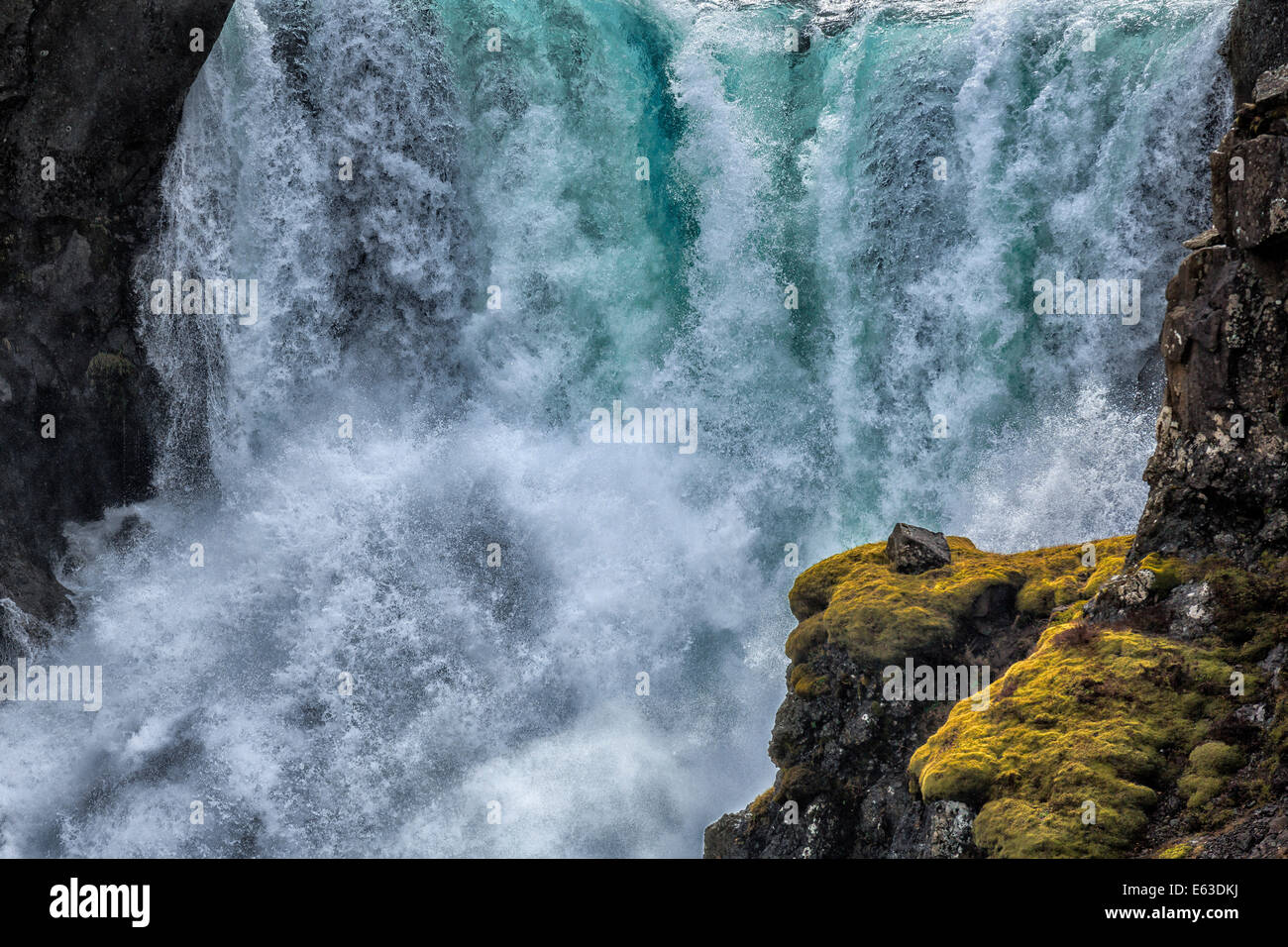 Freshwater waterfalls, Fossardalur, close to Lake Myvatn in Northern ...