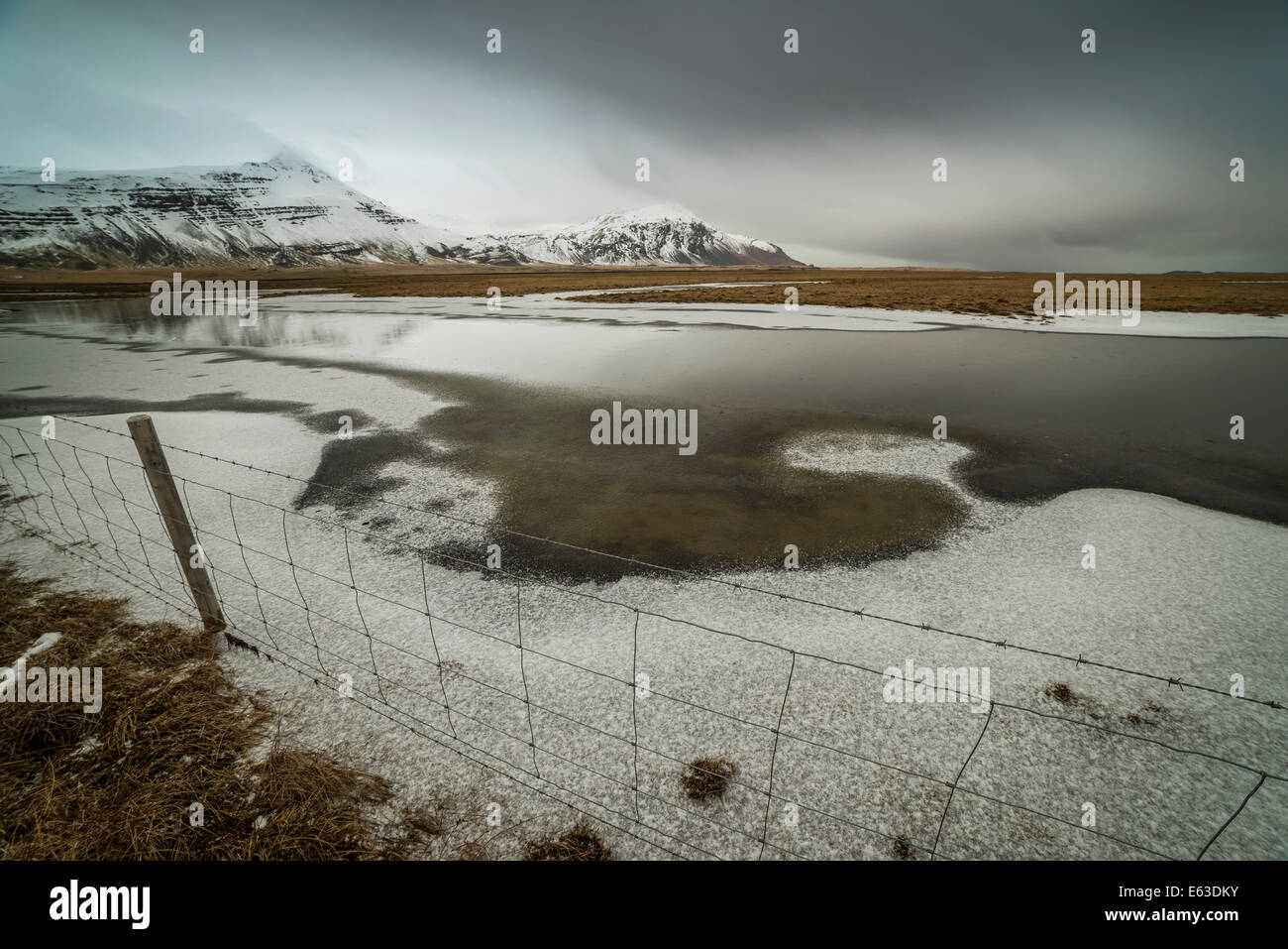 Mt Hoffell, Hoffellsjokull glacier, Hornafjordur fjord, Eastern Iceland ...