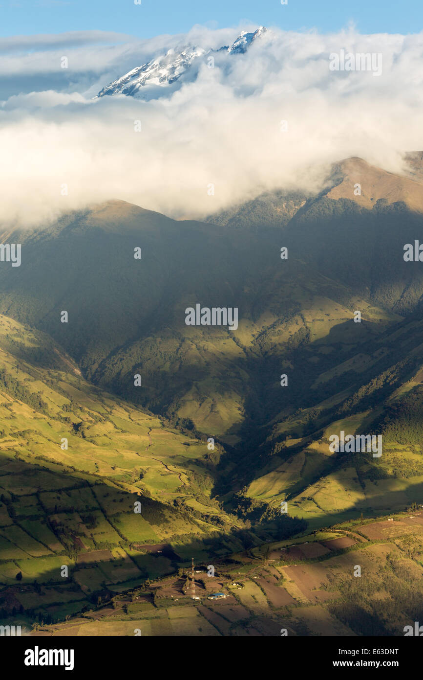 Los Alters Volcano In Ecuador Shot From Air Stock Photo - Alamy