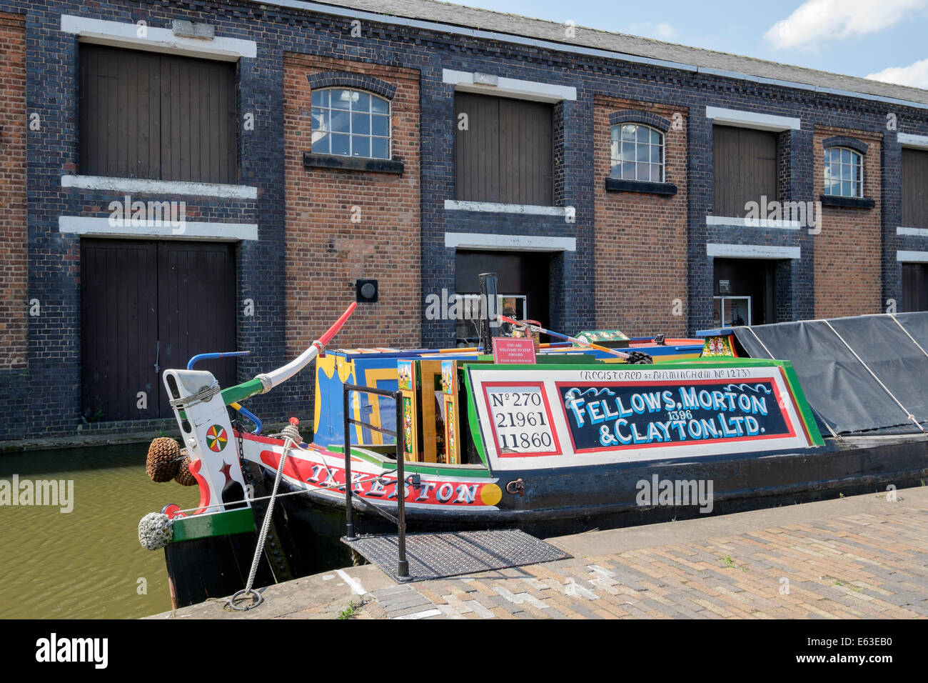 Old narrowboat Ilkeston on display at the National Waterways Museum at ...