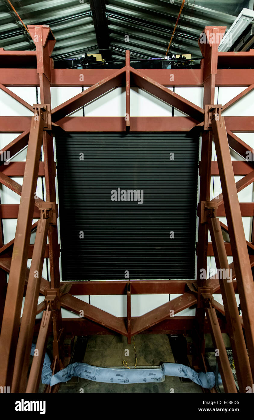 Batavia, Illinois, USA. 12th Aug, 2014. A front view of the NOvA near ...