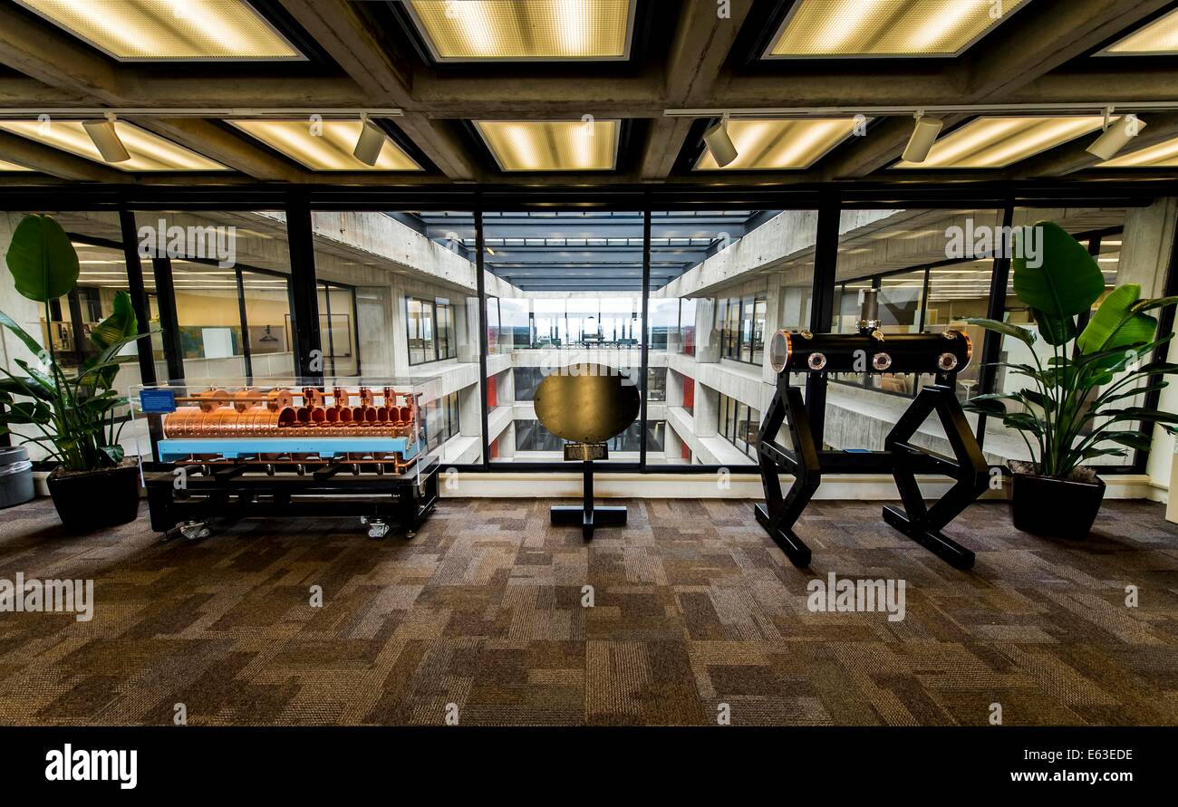 Batavia, Illinois, USA. 12th Aug, 2014. Accelerator components on ...