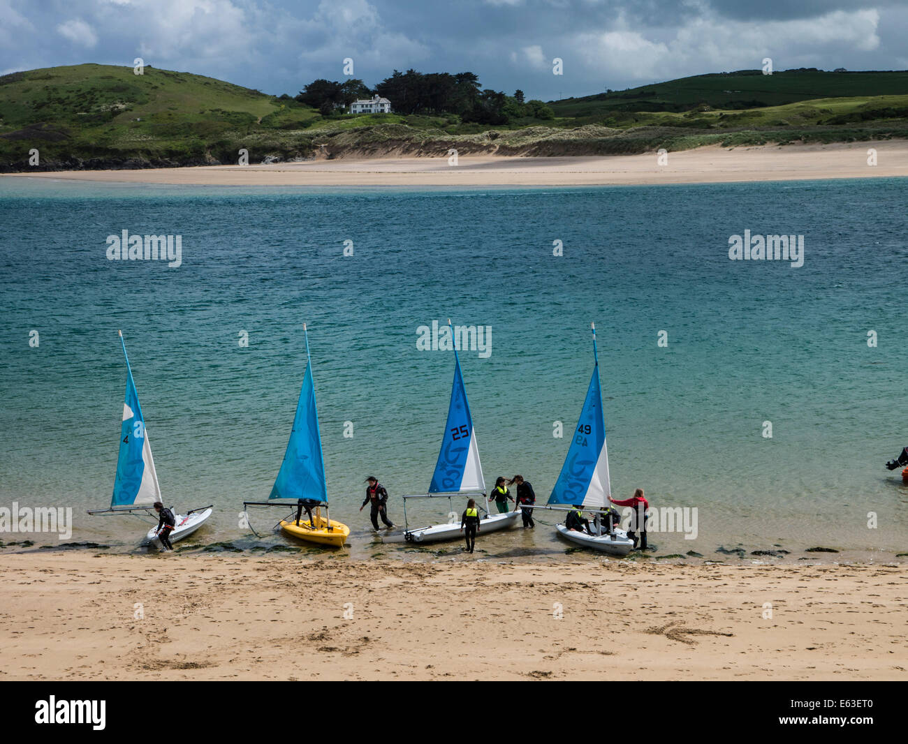 Sailing Dinghies Camel Estuary, Padstow, Cornwall Stock Photo - Alamy