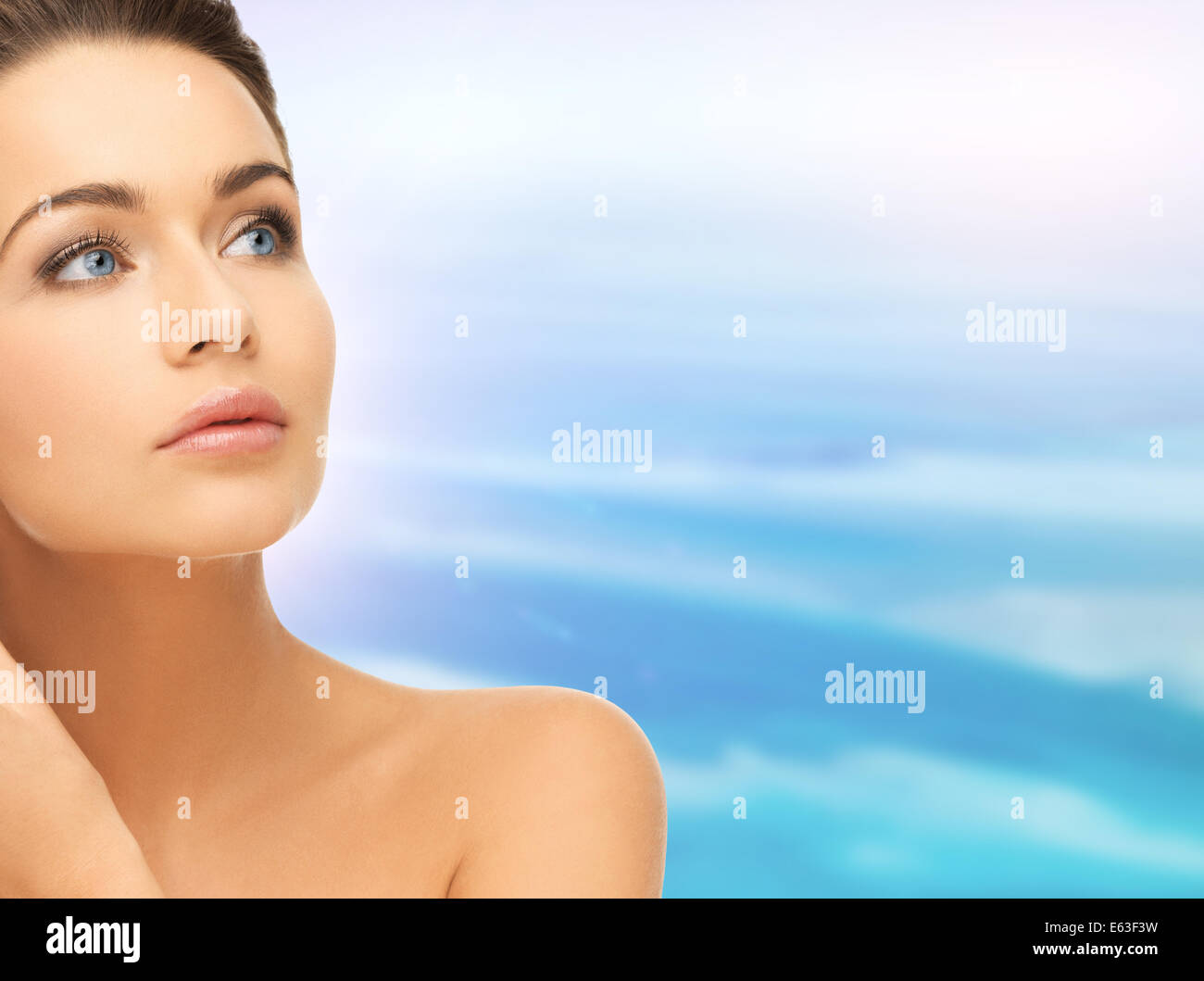 face and shoulders of beautiful woman Stock Photo - Alamy