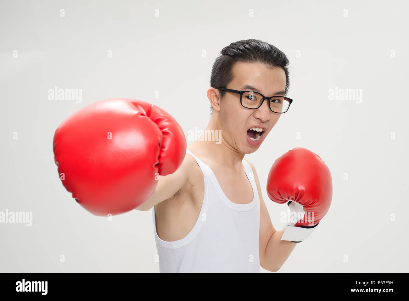 Portrait of Boxing Player Posing Stock Photo - Alamy