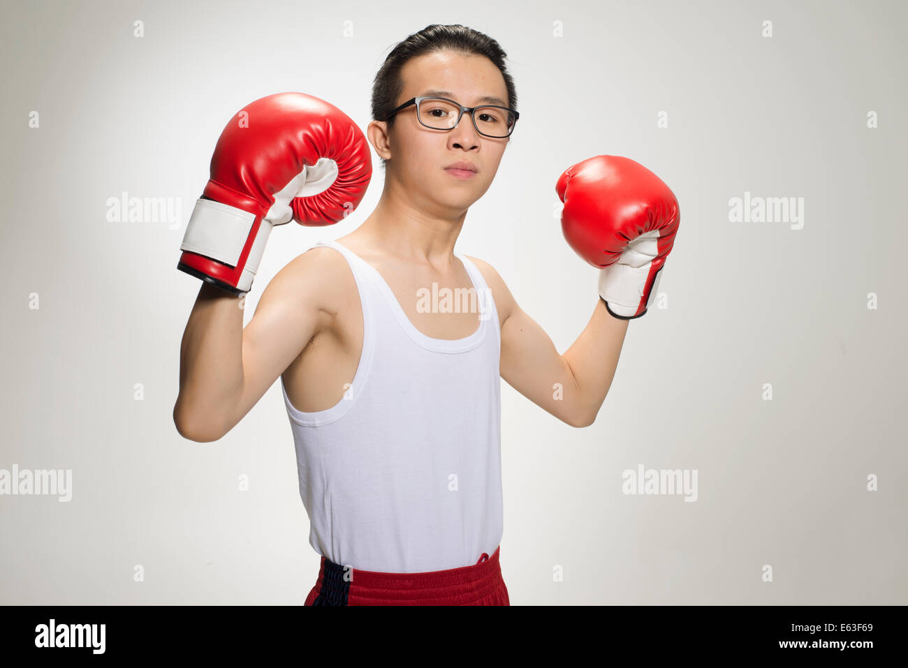 Portrait of Boxing Player Posing Stock Photo - Alamy