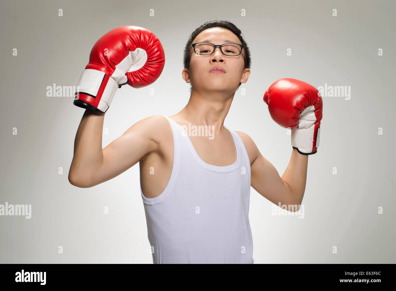 Portrait of Boxing Player Posing Stock Photo - Alamy