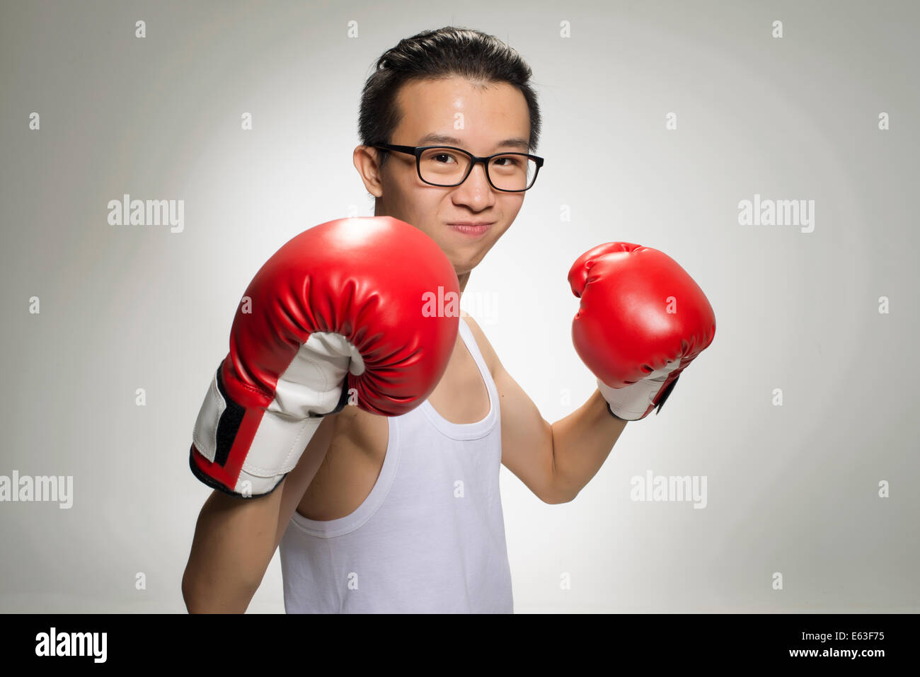 Portrait of Boxing Player Posing Stock Photo - Alamy