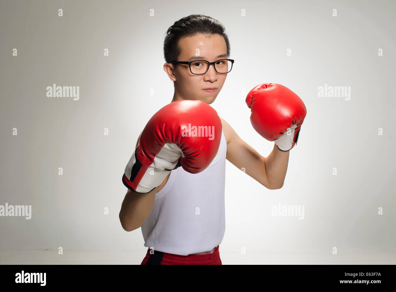 Portrait of Boxing Player Posing Stock Photo - Alamy