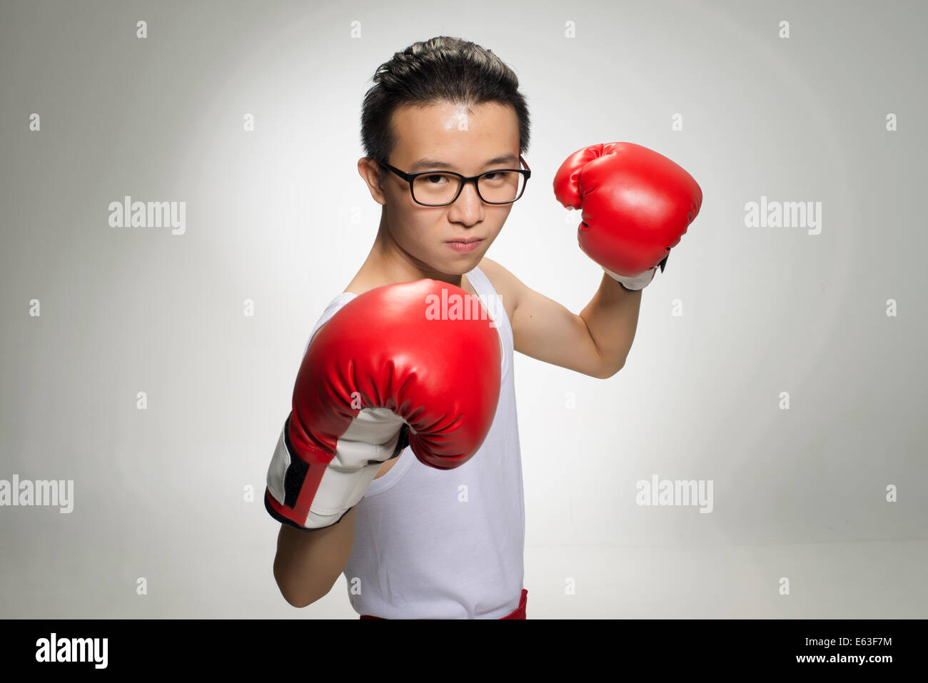 Portrait of Boxing Player Posing Stock Photo - Alamy