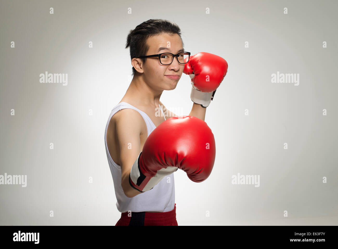 Portrait of Boxing Player Posing Stock Photo - Alamy