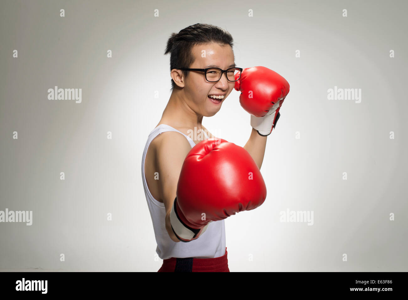 Portrait of Boxing Player Posing Stock Photo - Alamy