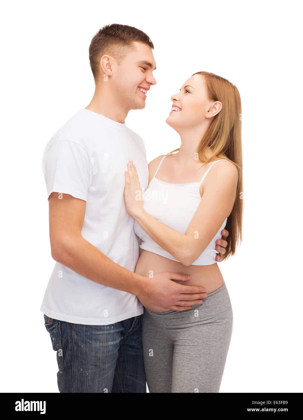 happy young family expecting child Stock Photo - Alamy