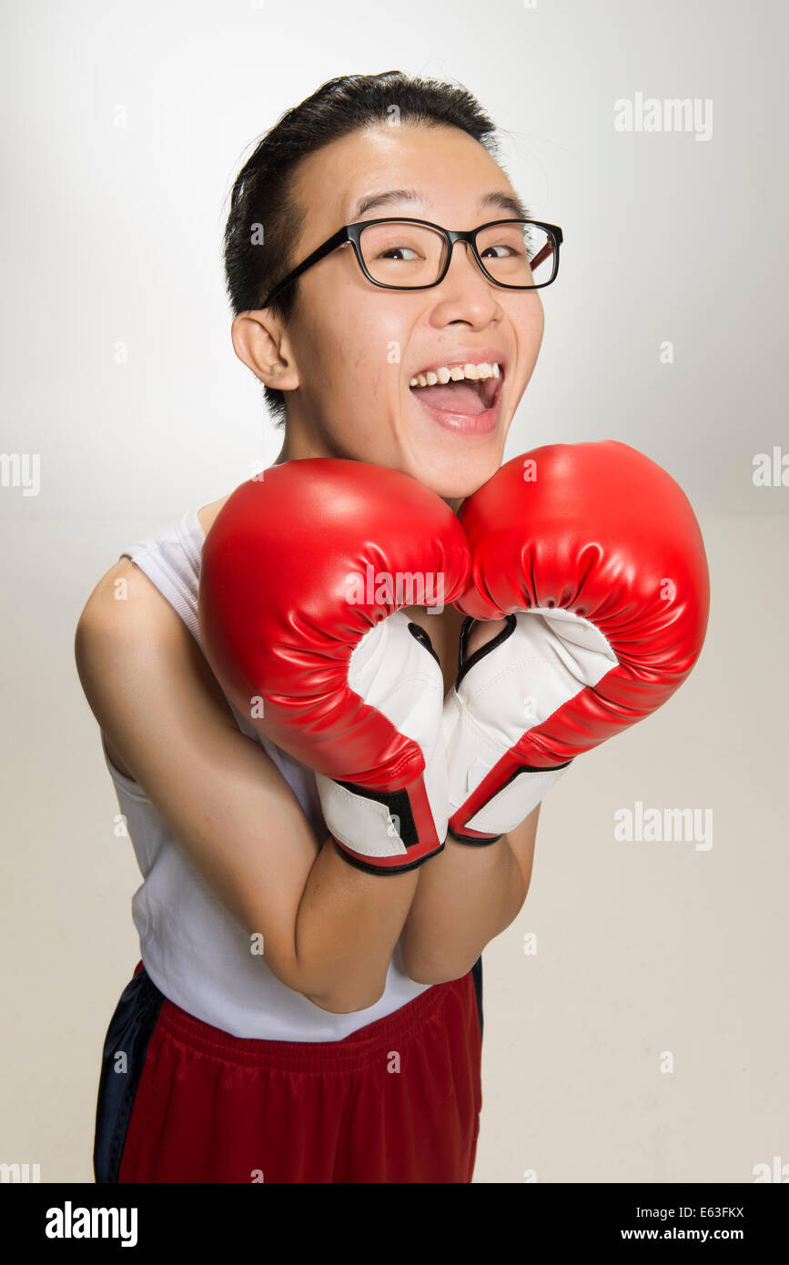 Portrait of Boxing Player Posing Stock Photo - Alamy
