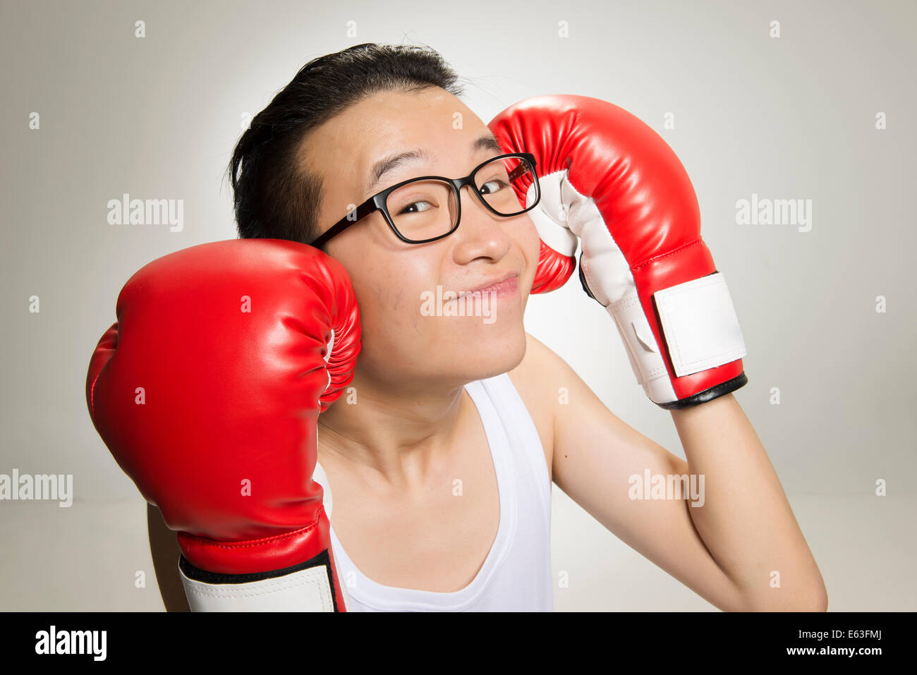 Portrait of Boxing Player Posing Stock Photo - Alamy