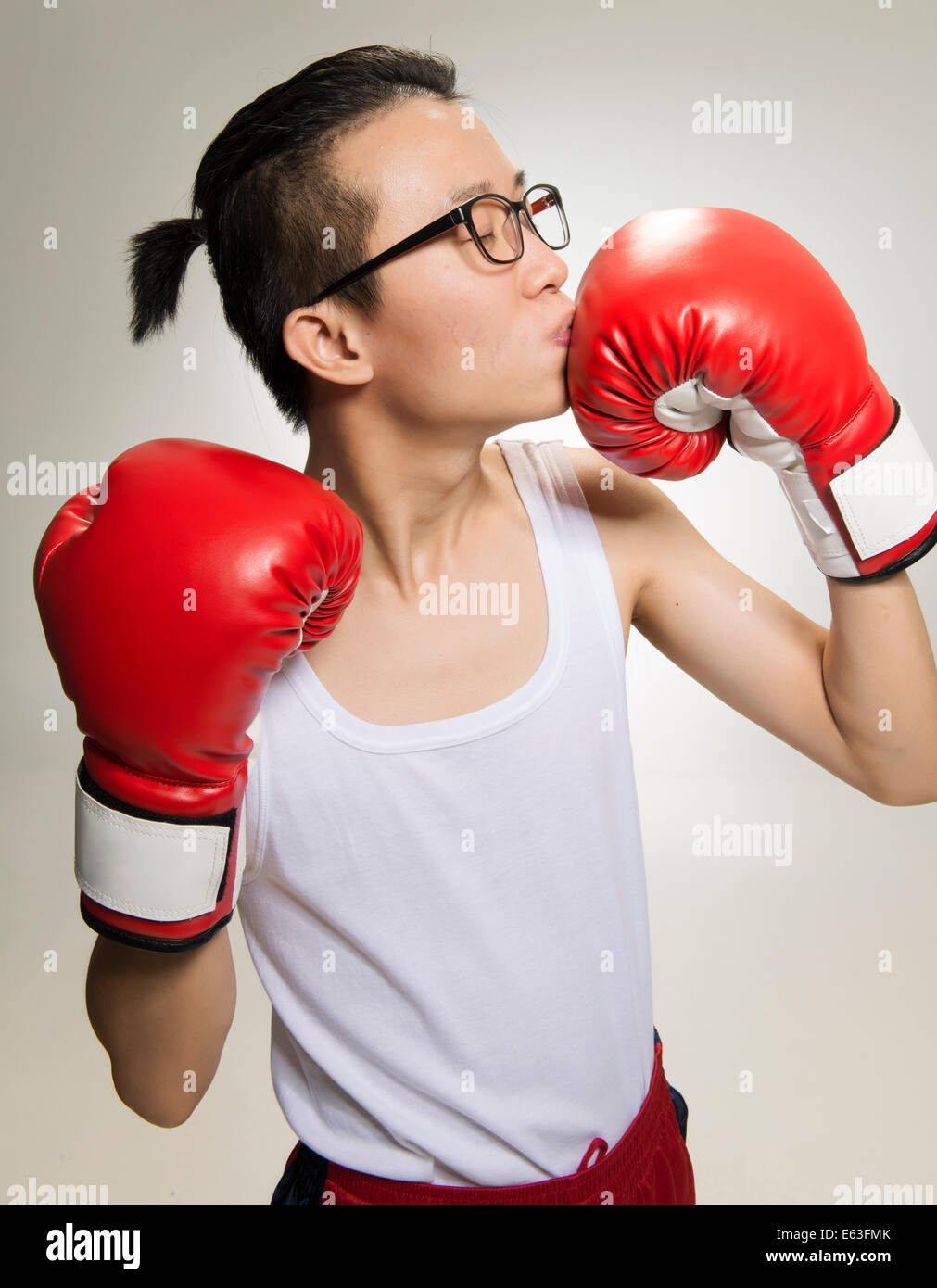 Portrait of Boxing Player Posing Stock Photo - Alamy