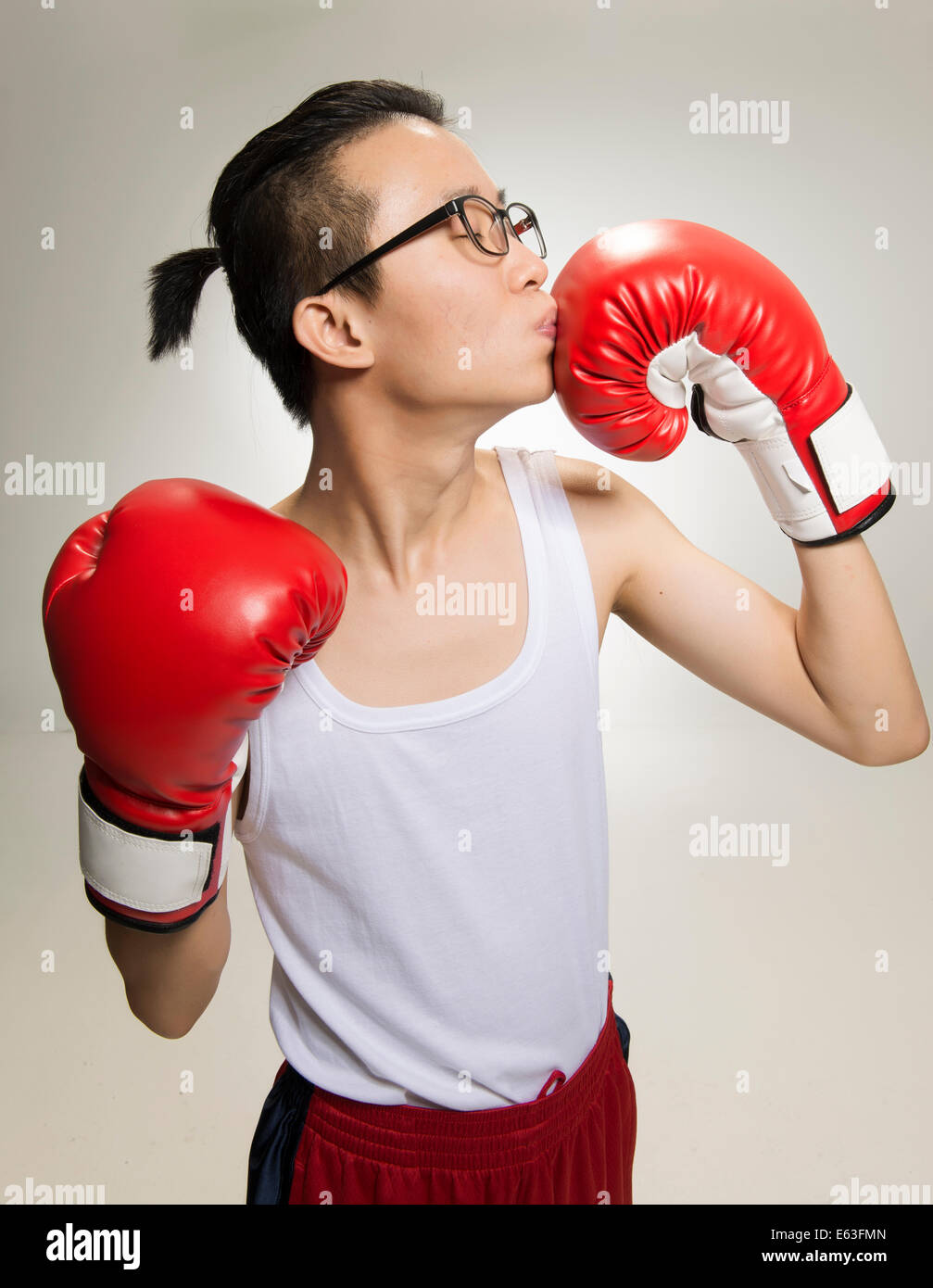 Portrait of Boxing Player Posing Stock Photo - Alamy