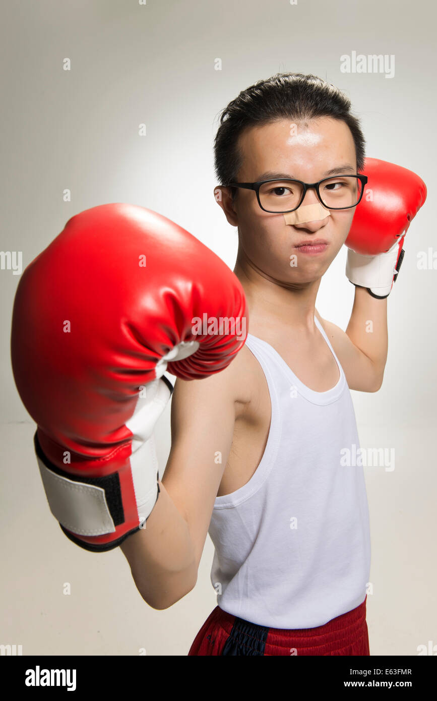 Portrait of Boxing Player Posing Stock Photo - Alamy