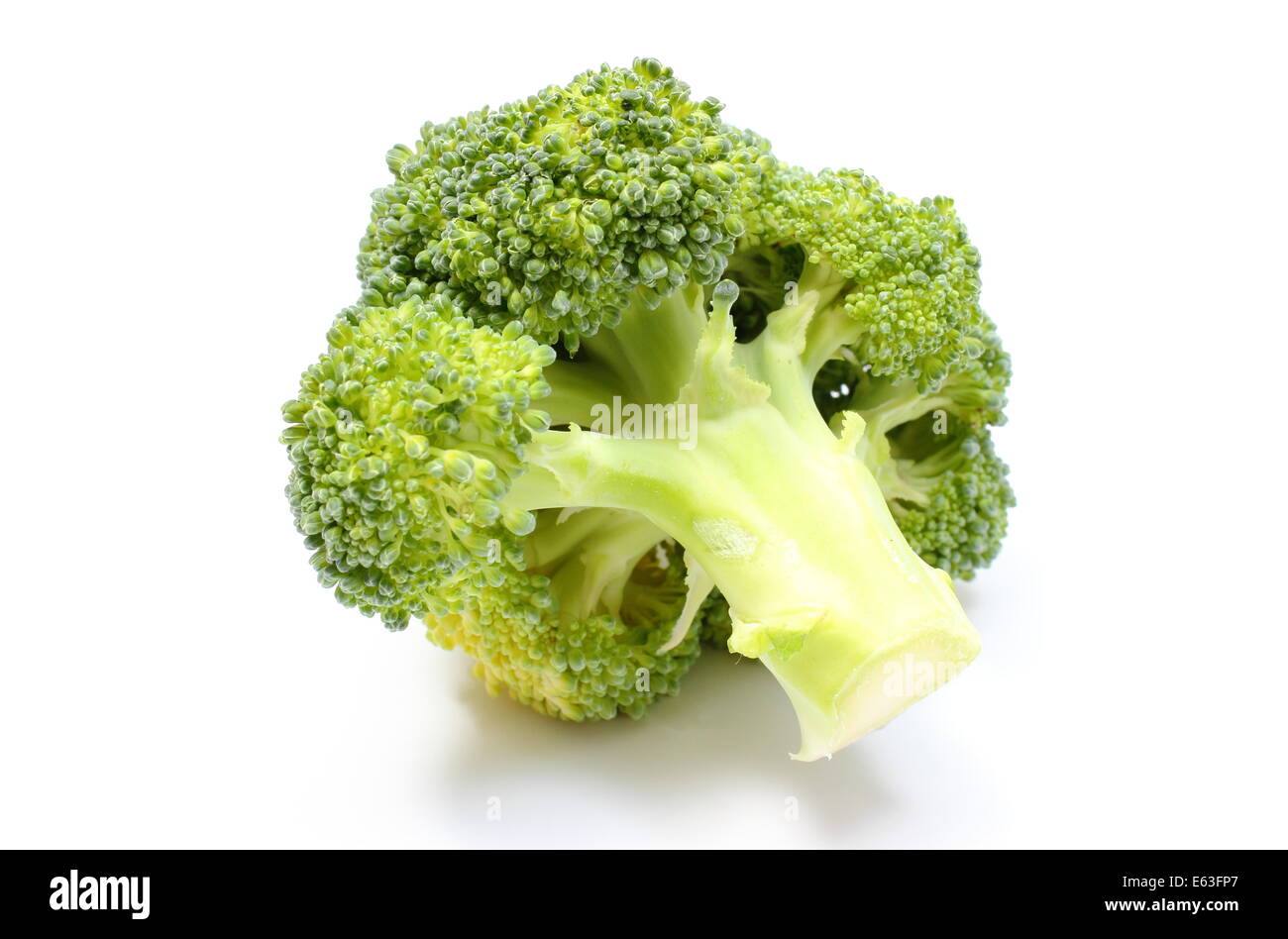 Portion of fresh raw green broccoli isolated on white background ...