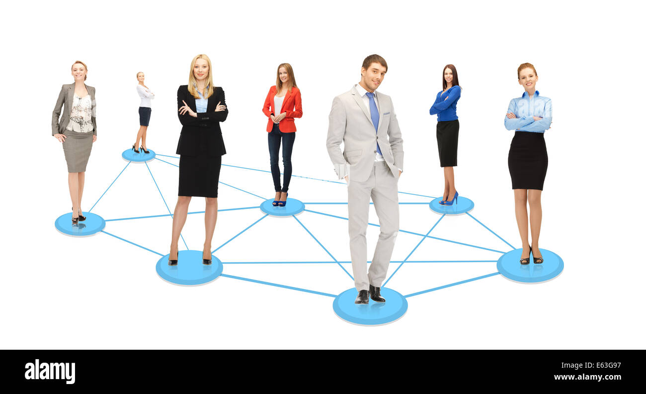 Social network teamwork successful Cut Out Stock Images & Pictures - Alamy