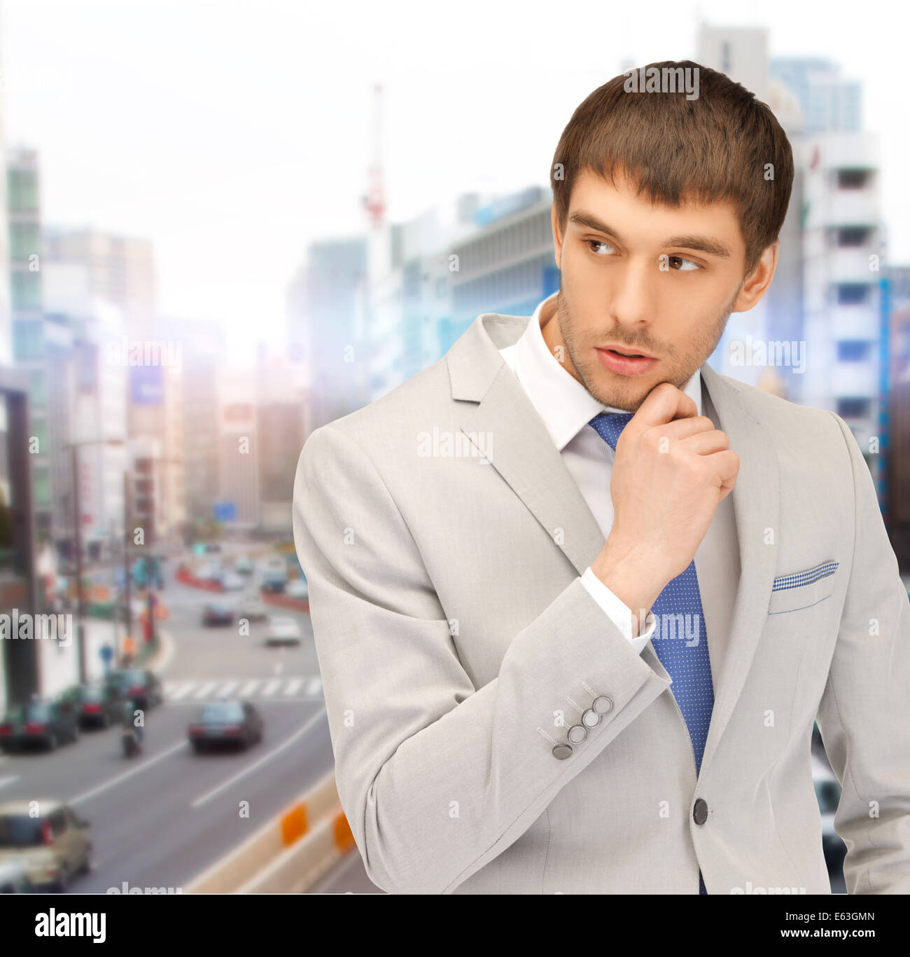 Unsure pensive worried anxiety hi-res stock photography and images - Alamy