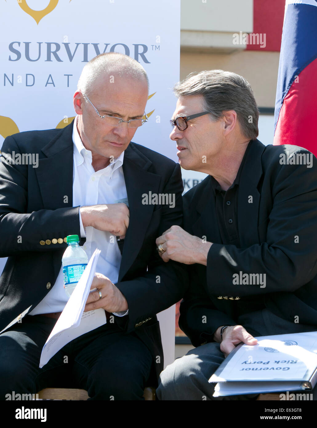 Carl's Jr. Restaurants CEO Andrew Puzder, speaks to Texas Gov. Rick ...