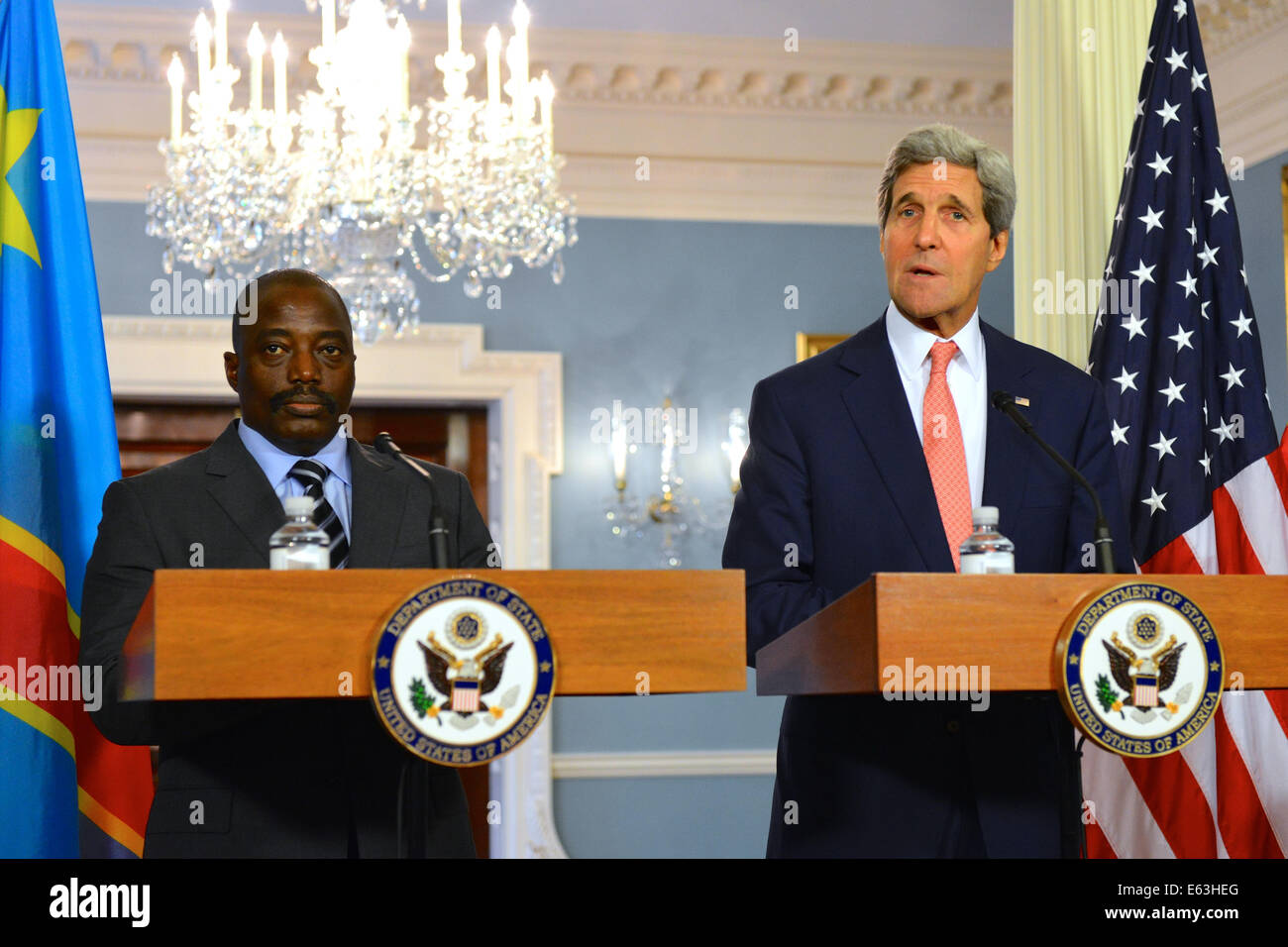 U.S. Secretary of State John Kerry and President of the Democratic ...