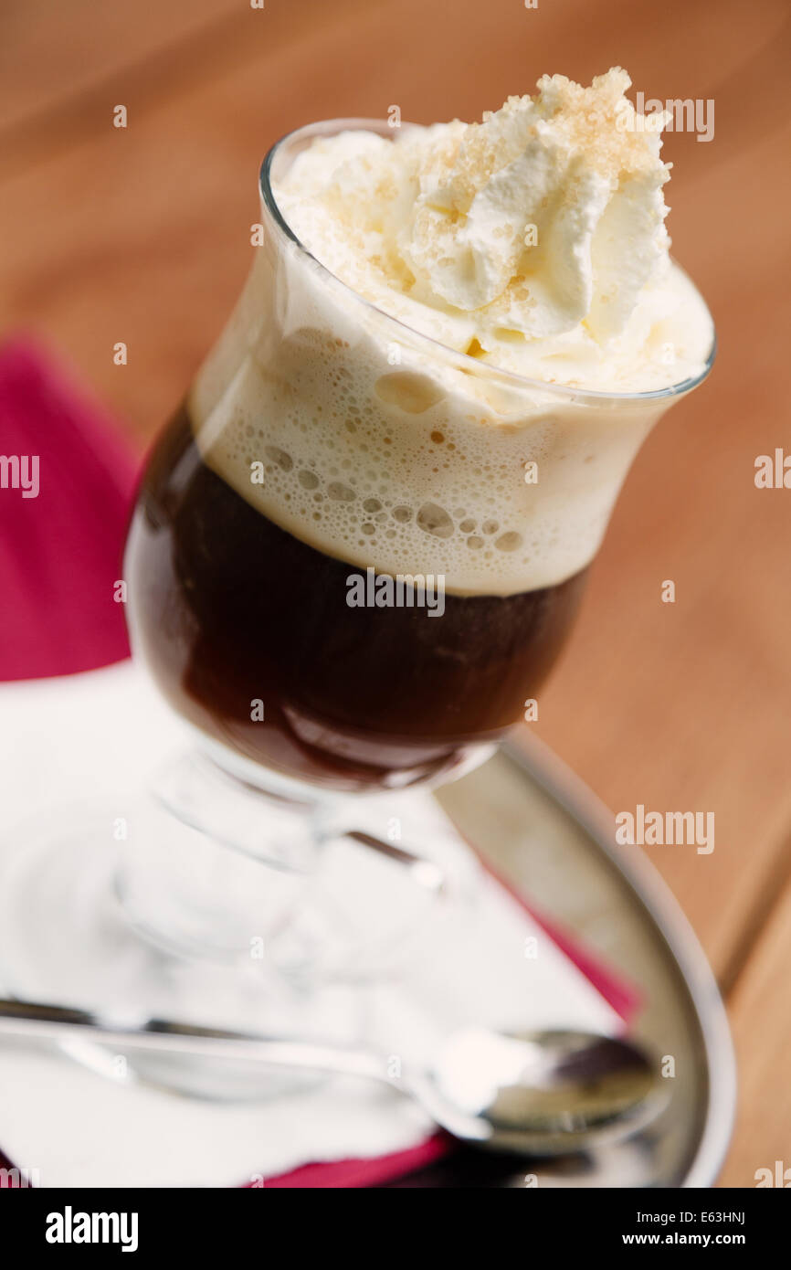 Vienna coffee with whipped cream Stock Photo - Alamy