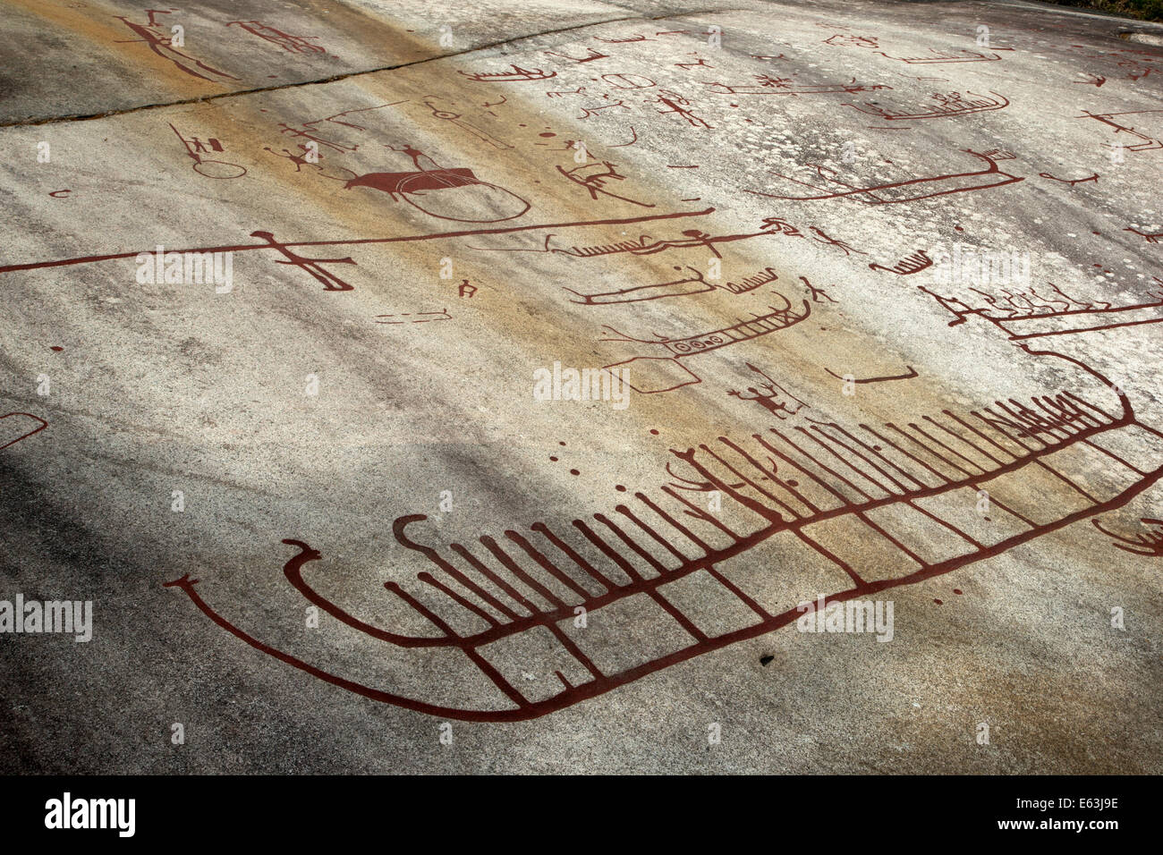 Rock-carvings from Tanum in Sweden. The earliest is from 1800 B.C. and ...