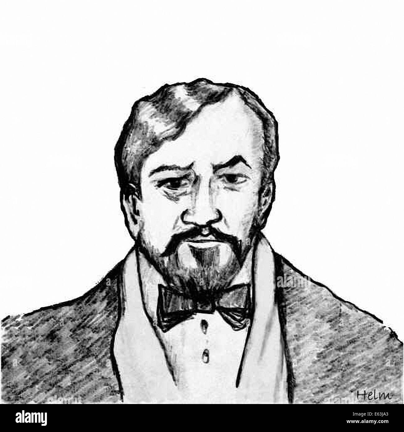 Claude Debussy illustration, French composer. 1862 - 1918 Stock Photo - Alamy