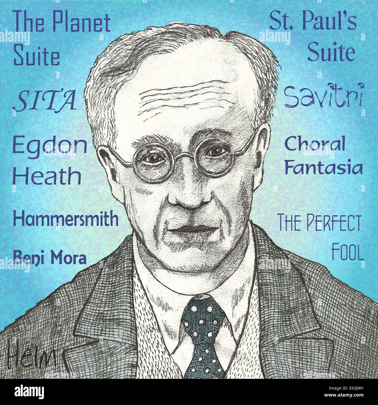 Gustav Holst , portrait, English composer, 1874 – 1934 Stock Photo - Alamy