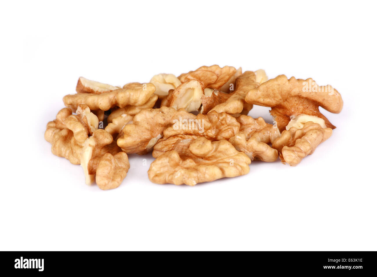 Group of Cracked Walnut isolated on white background Stock Photo - Alamy