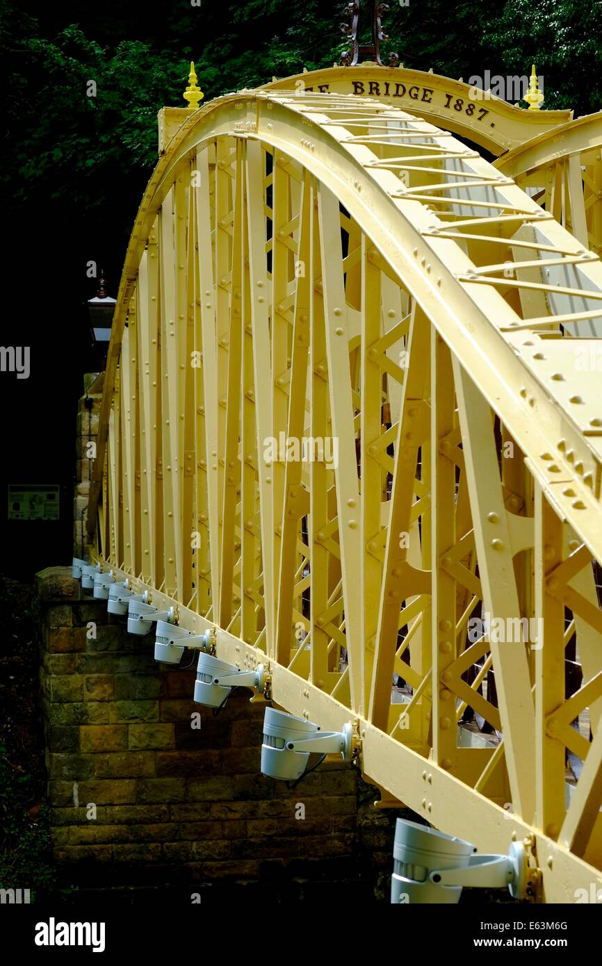 The Jubilee bridge matlock bath derbyshire england uk Stock Photo - Alamy