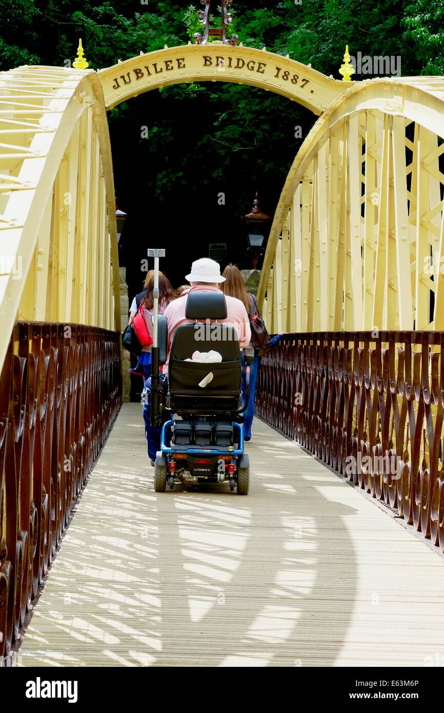 The Jubilee bridge matlock bath derbyshire england uk Stock Photo - Alamy