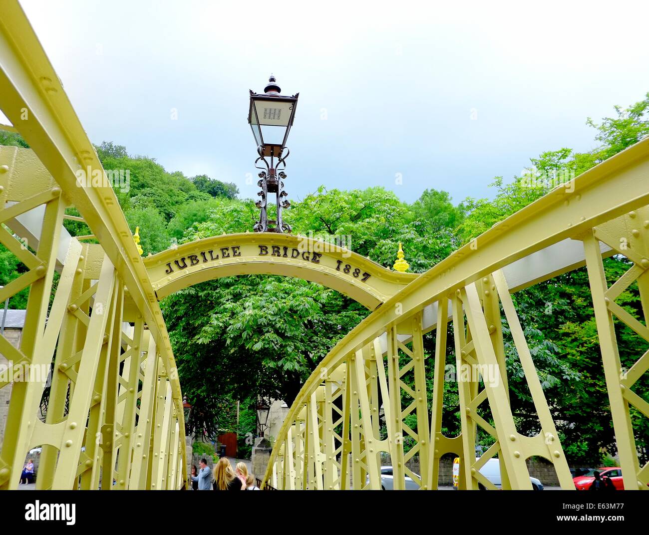The Jubilee bridge matlock bath derbyshire england uk Stock Photo - Alamy
