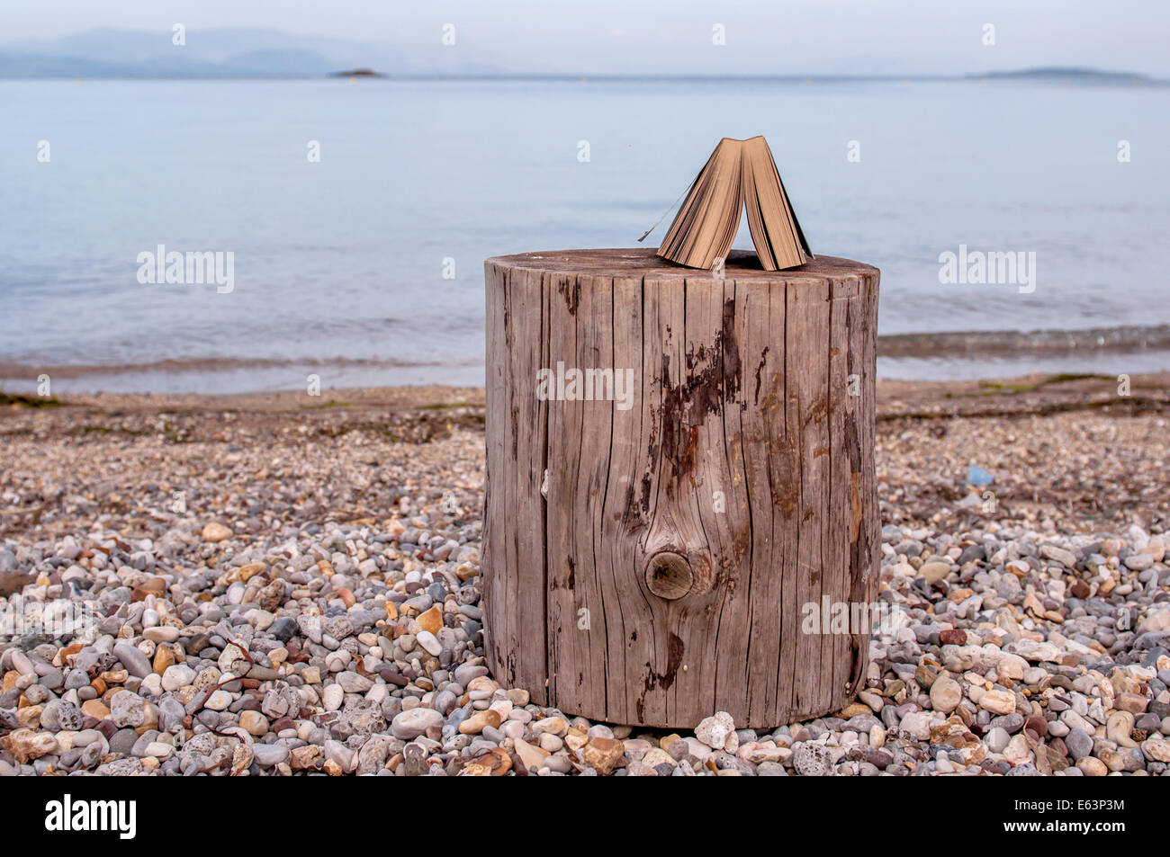 Open book at the beach near the sea Stock Photo - Alamy