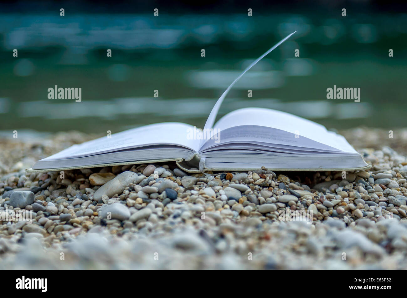 Open book at the beach near the sea Stock Photo - Alamy