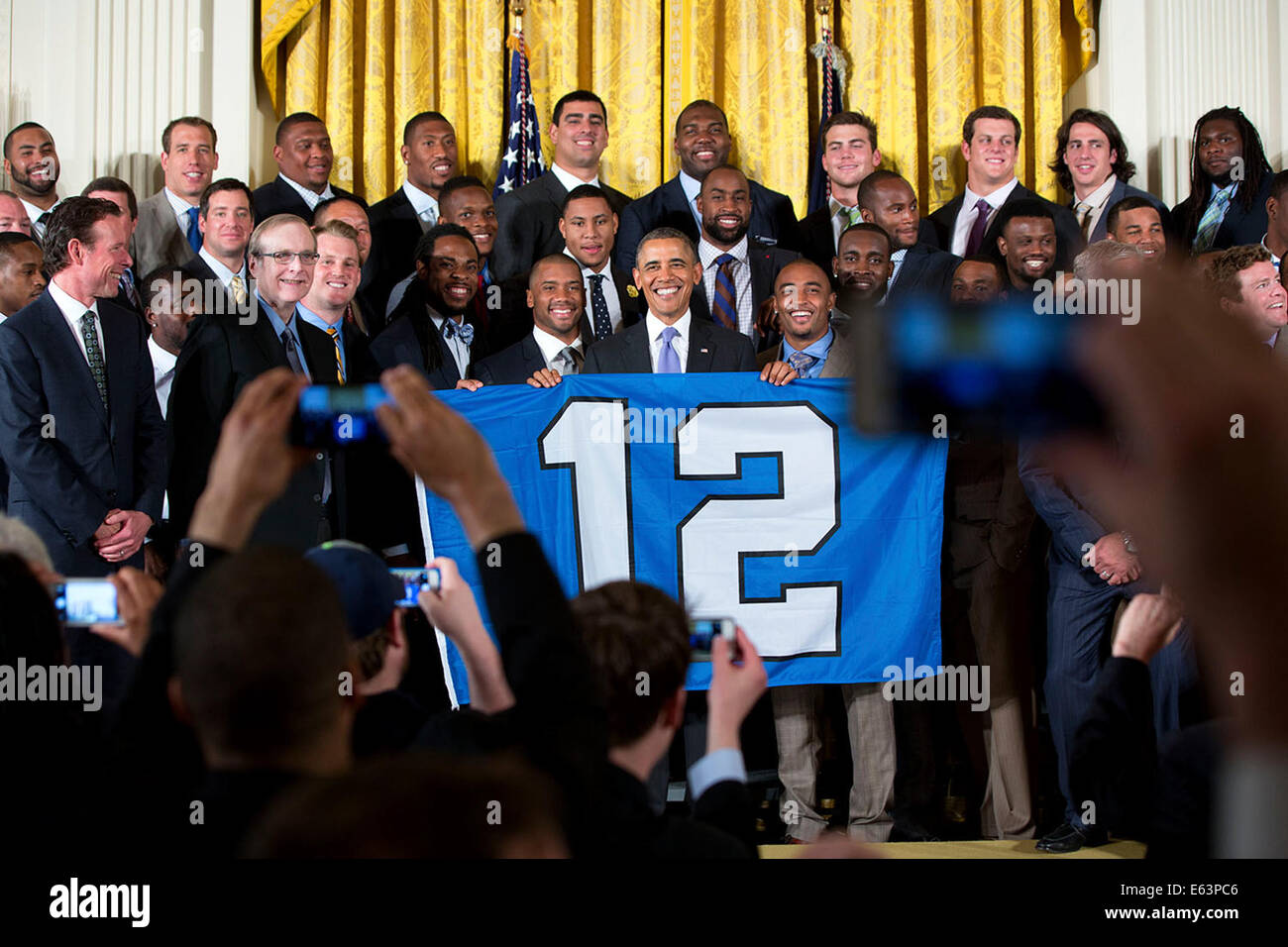 Seattle 12th Man Flag High Resolution Stock Photography and Images - Alamy