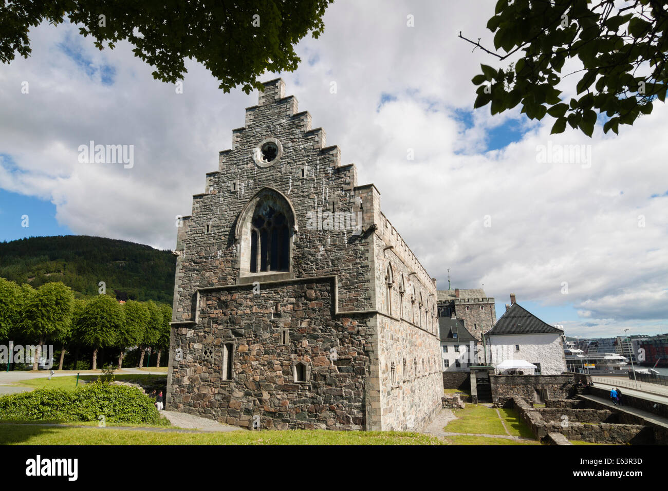 Holmen Church at Bergenhus Castle, Bergen, Norway Stock Photo - Alamy