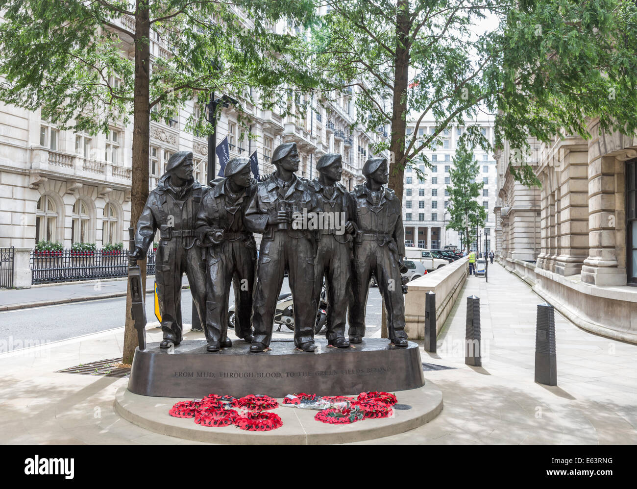 Royal Tank Regiment Memorial Statue, Whitehall, West End, London with ...