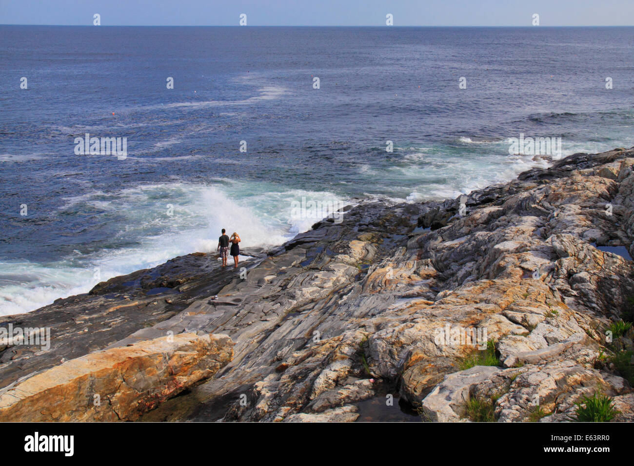 Pemaquid Point, Lighthouse, Pemaquid Lighthouse Park, New Harbor, Maine ...
