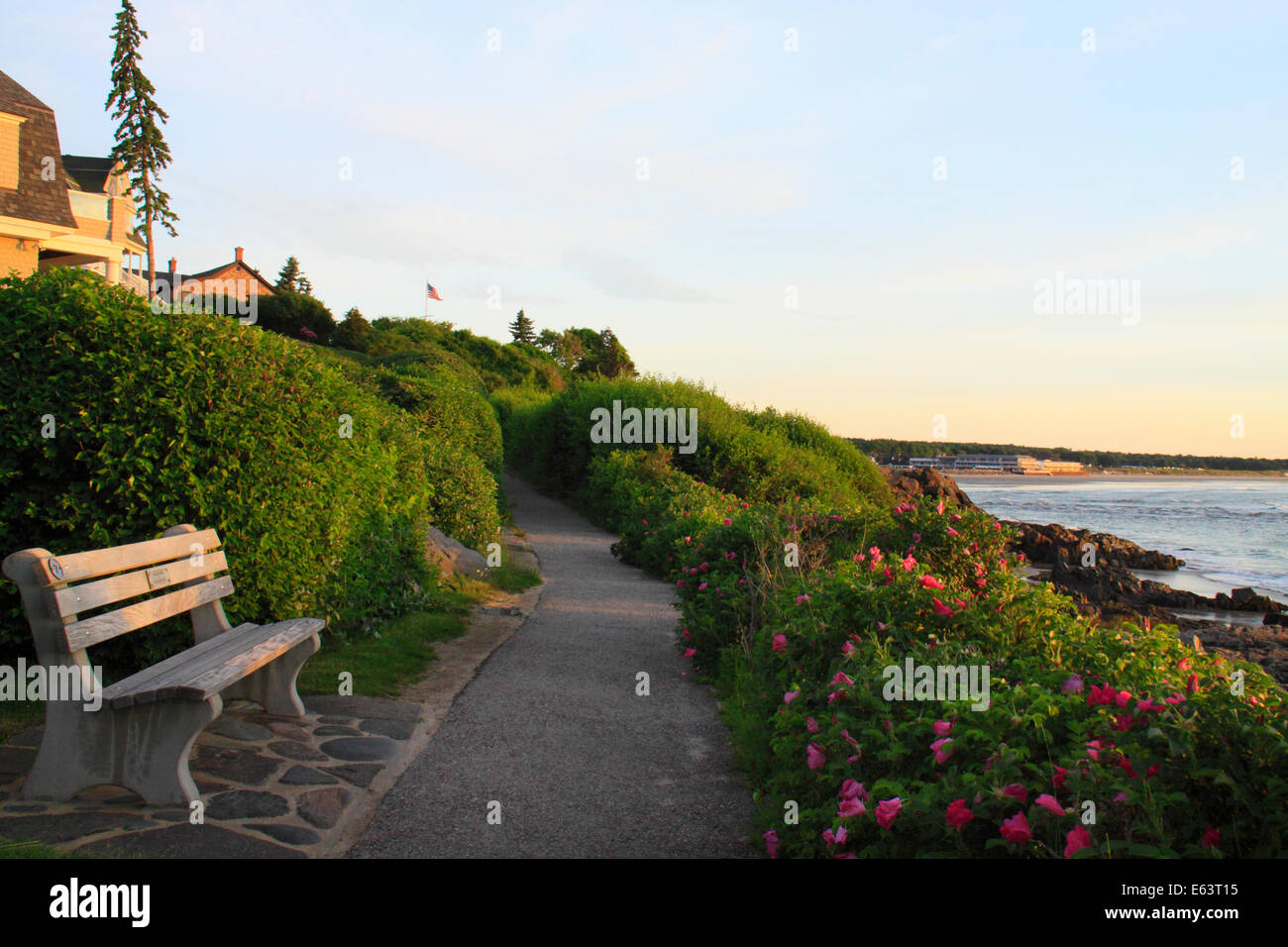 Sunrise, Marginal Way, Ogunquit, Maine, USA Stock Photo - Alamy